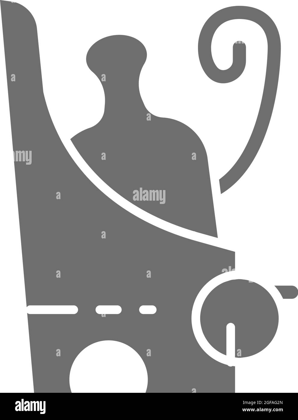 Pschent, ancient egyptian double crown of Egypt grey icon Stock Vector ...