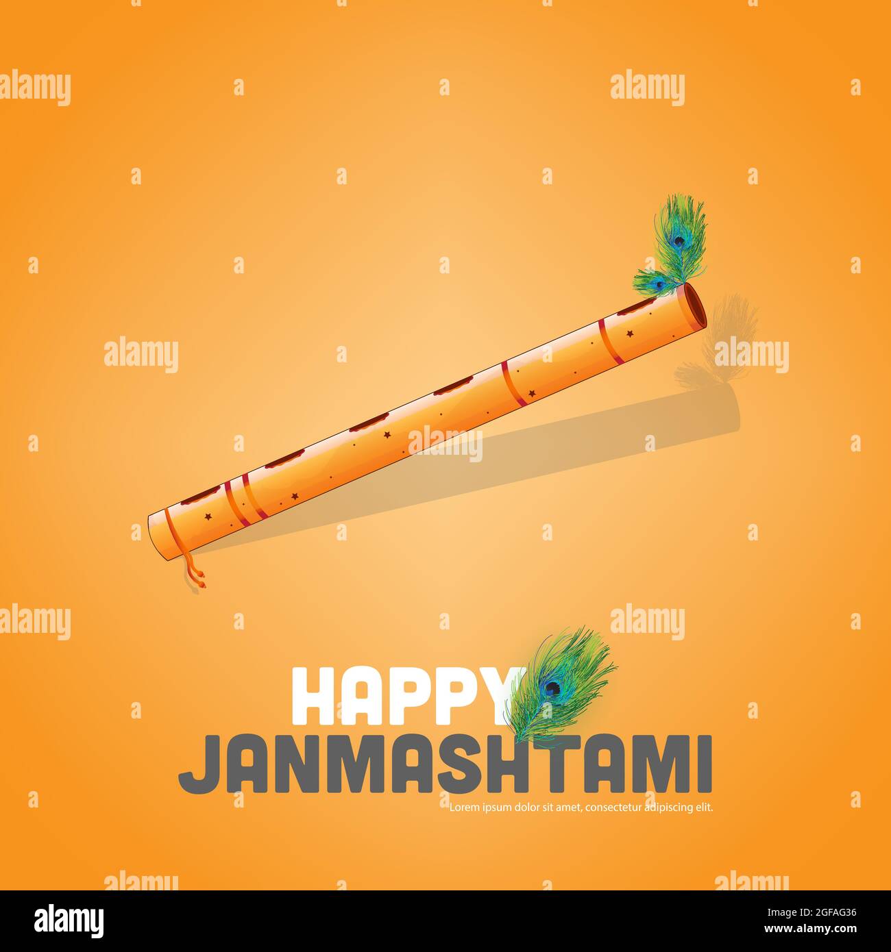 Happy Janmashtami design backgrounds, Vector Illustration Stock Vector ...