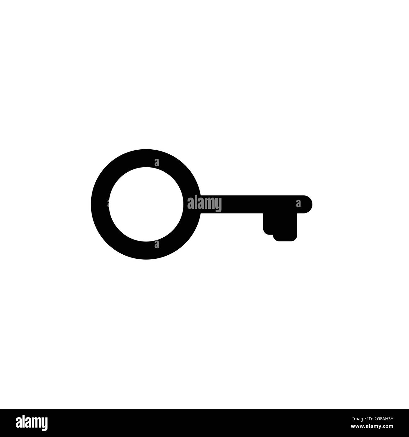 Key vector icon. House keys silhouette black outline symbol. Isolated ...