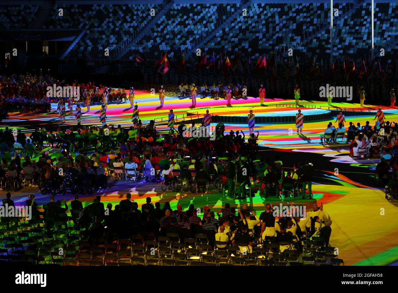 Colorful projection mapping, AUGUST 24, 2021 : Tokyo 2020 Paralympic ...
