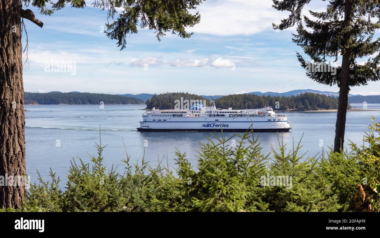 BC Ferries Boat Leaving to the Terminal in Swartz Bay Stock Photo - Alamy