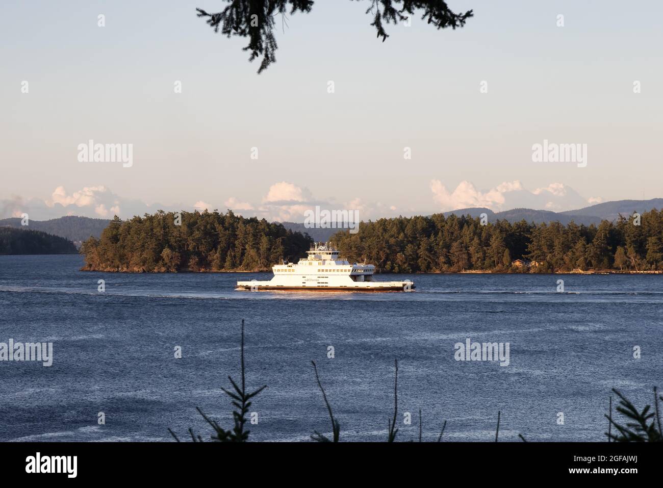 BC Ferries Boat Leaving the Terminal in Swartz Bay Stock Photo - Alamy