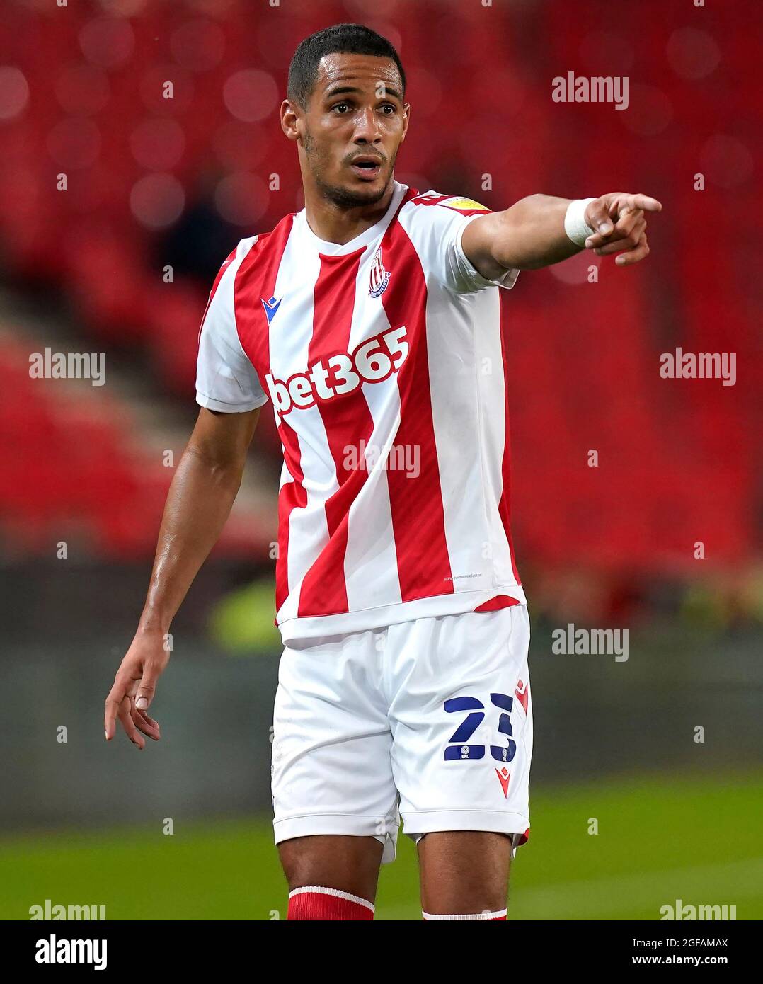 Stoke, UK. 24th Aug, 2021. Thomas Ince of Stoke City during the Carabao ...