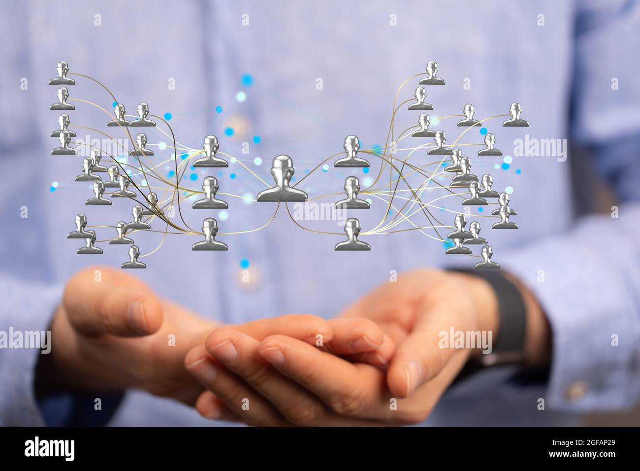 Illustration of hierarchy connection team group Stock Photo - Alamy