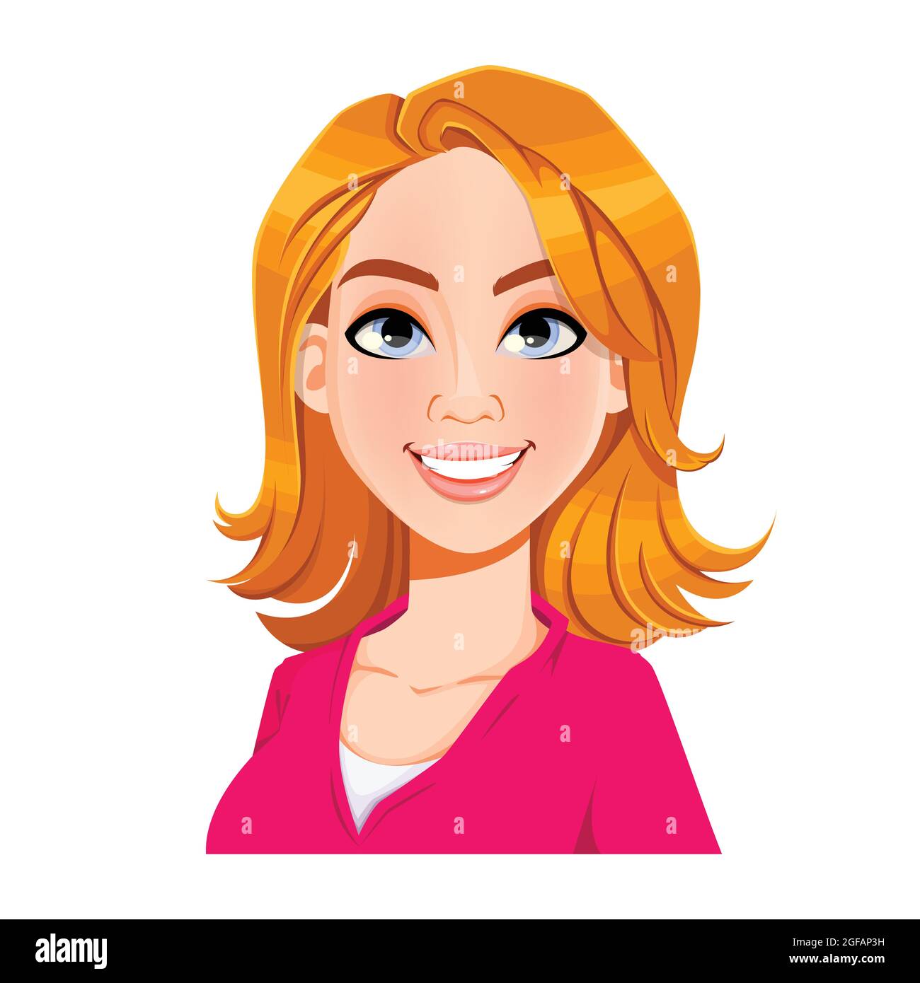 Beautiful woman blond laughing isolated Stock Vector Images - Alamy