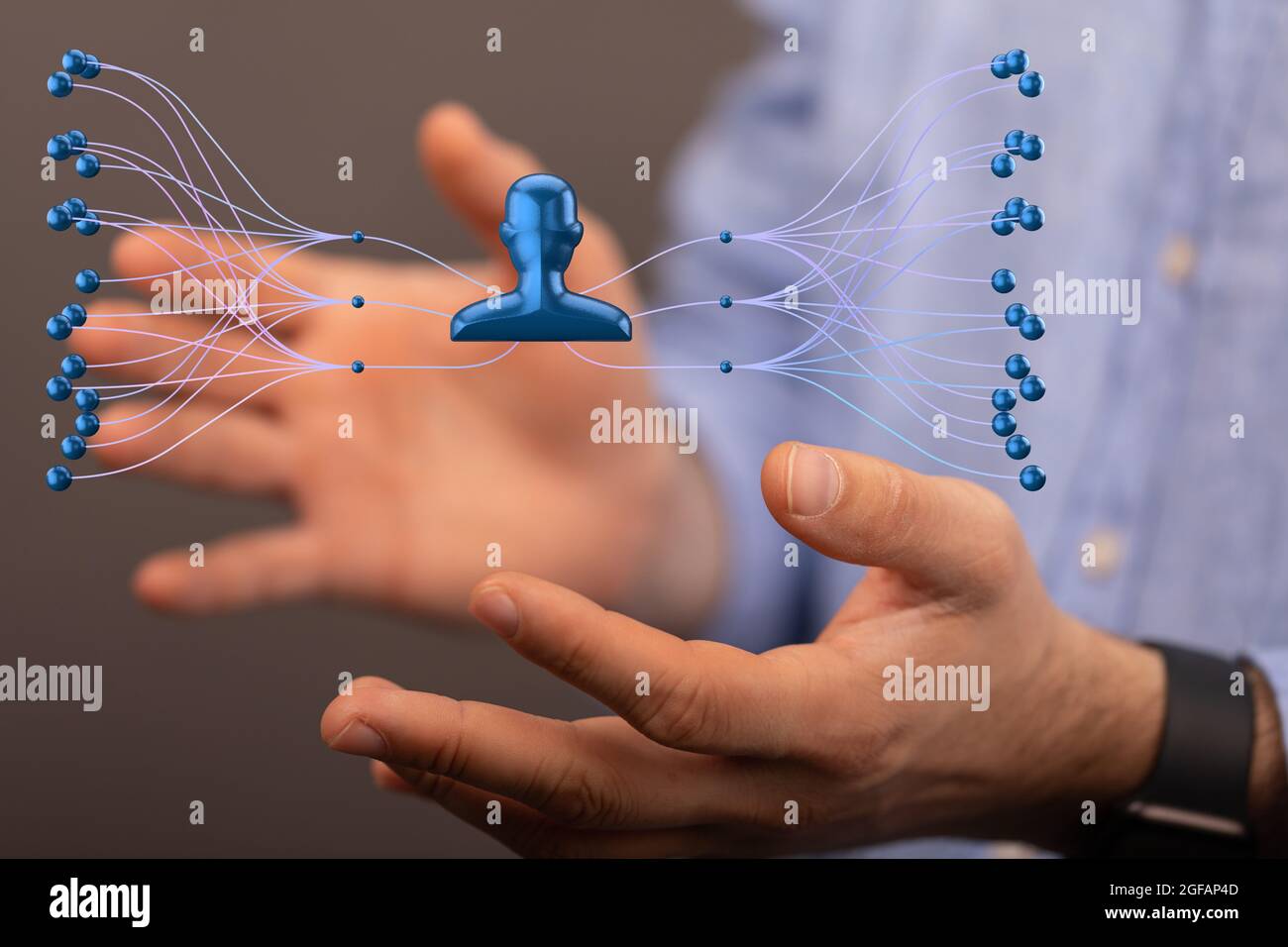 Illustration of hierarchy connection team group Stock Photo - Alamy