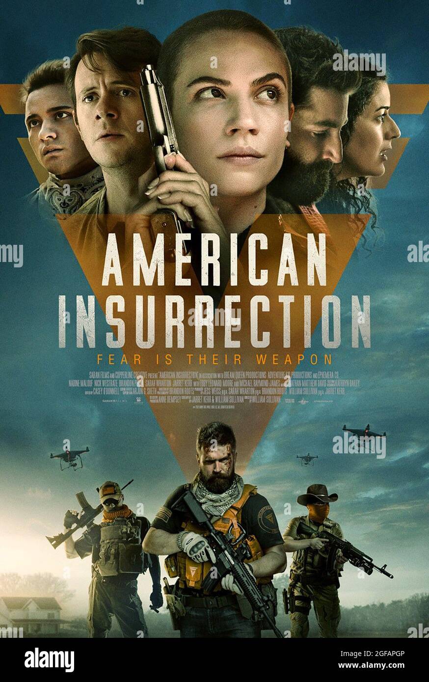 AMERICAN INSURRECTION, poster, top, from left: Brandon Perea, Nick ...