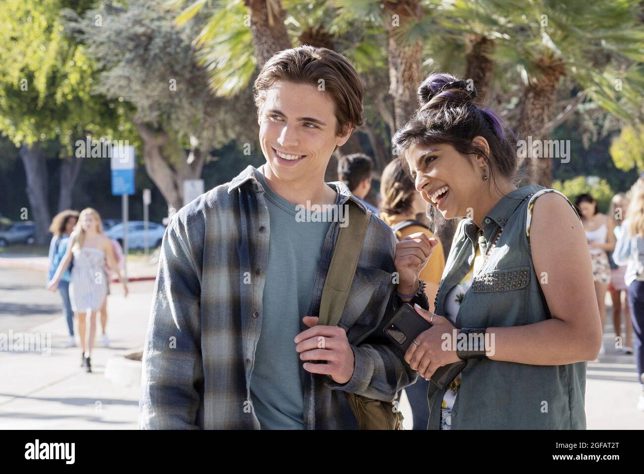 HE'S ALL THAT, from left: Tanner Buchanan, Annie Jacob, 2021. ph: Kevin Estrada / © Netflix ...