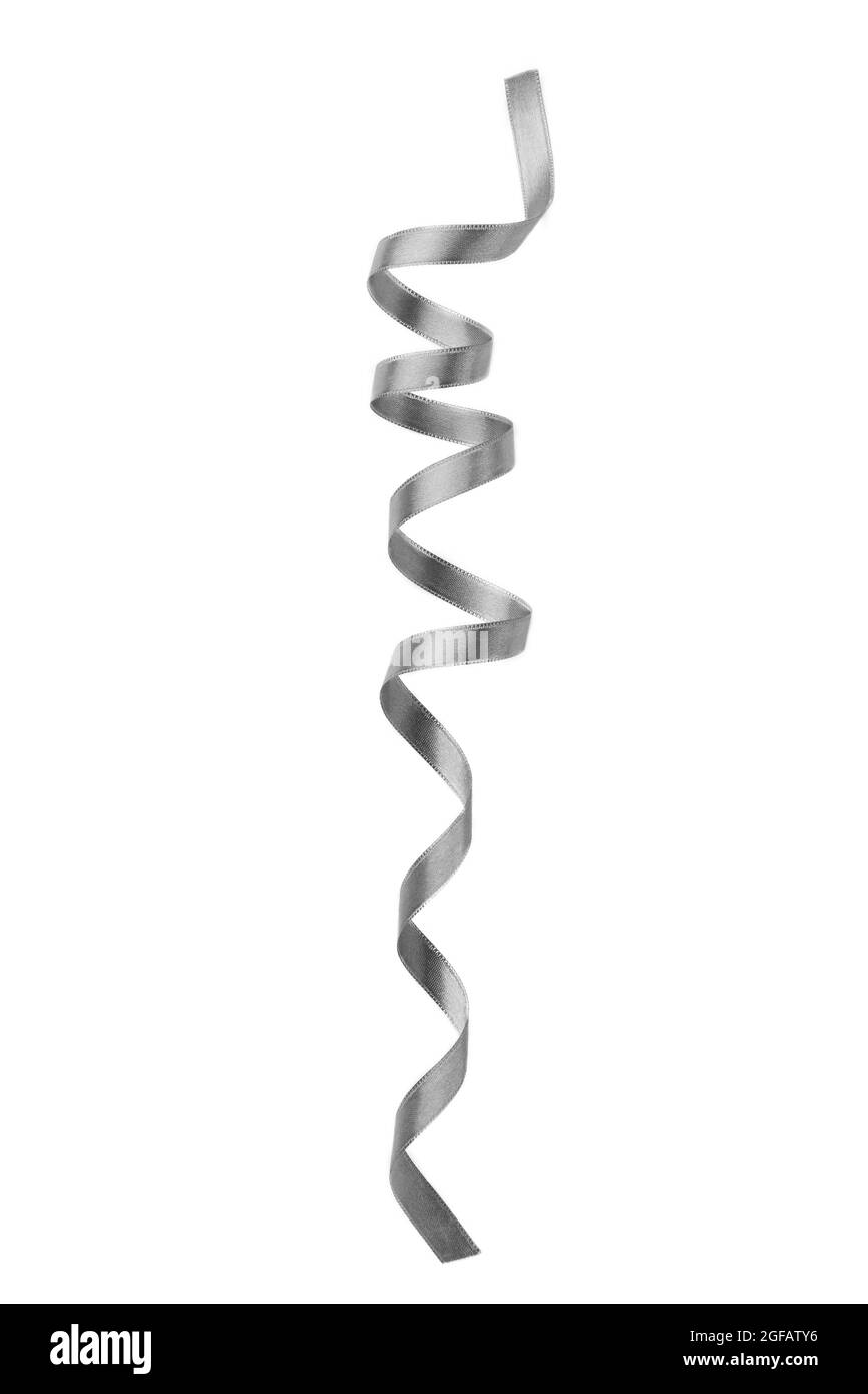 Grey ribbon on a white background Stock Photo - Alamy