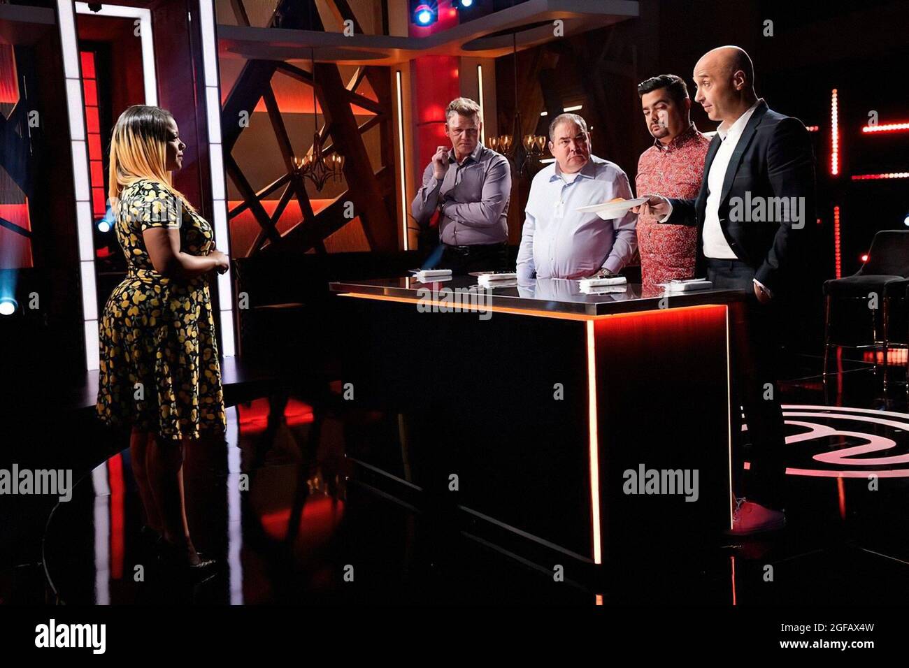 MASTERCHEF, from left: contestant, chef/judge Gordon Ramsay, guest ...