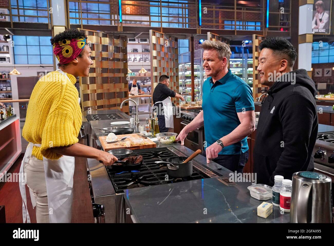 MASTERCHEF, from left: contestant Lexy, chef/judge Gordon Ramsay, guest ...