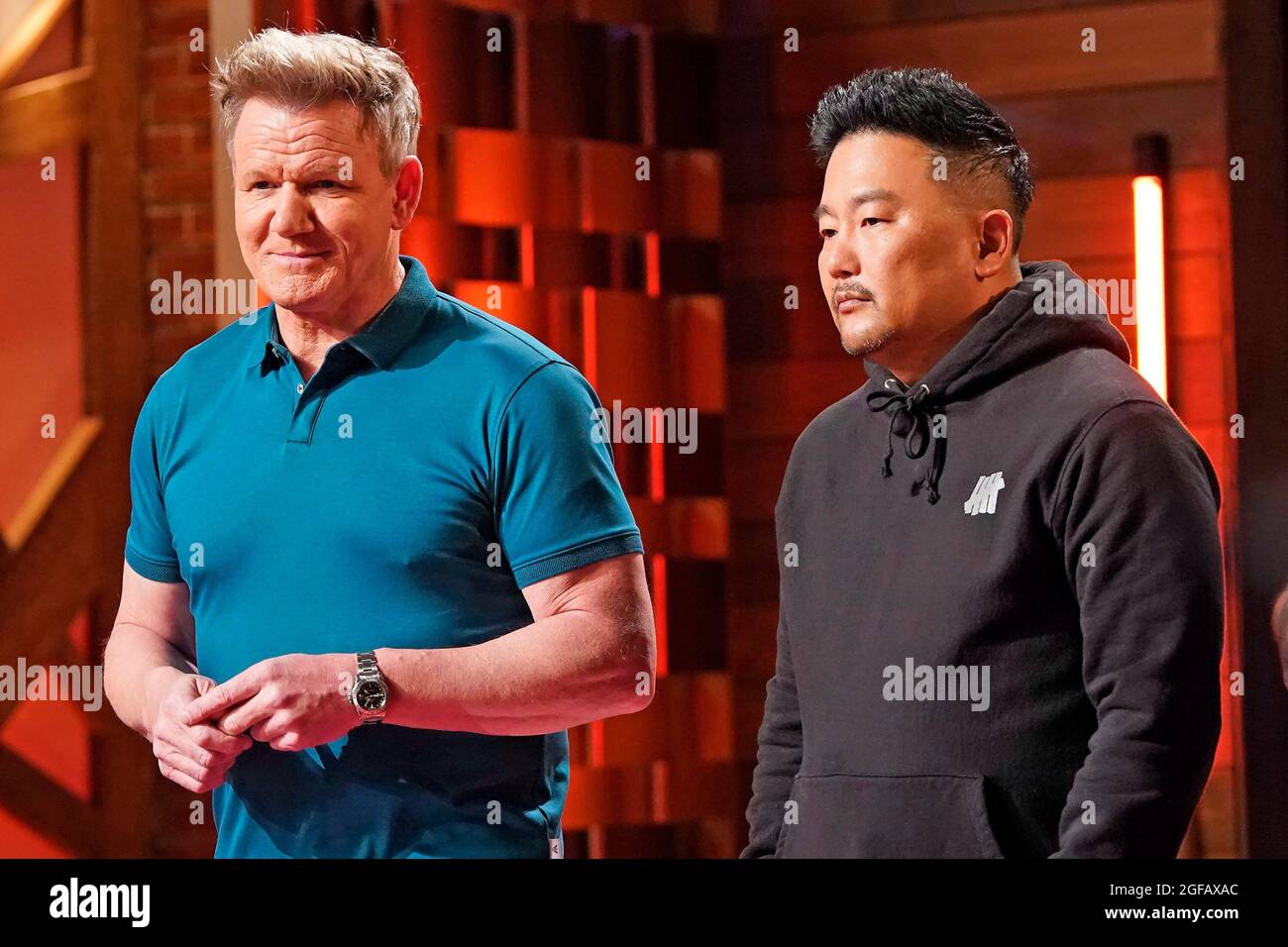 MASTERCHEF, from left: chef/judge Gordon Ramsay, guest judge Roy Choi ...