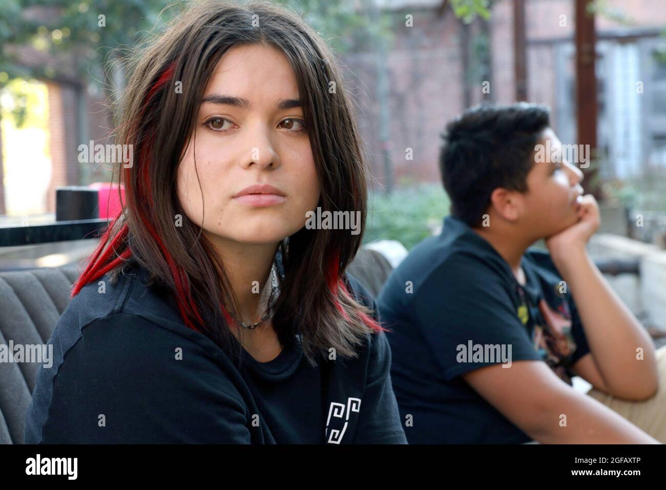 RESERVATION DOGS, from left: Devery Jacobs, Lane Factor, 'F*ckin' Rez ...