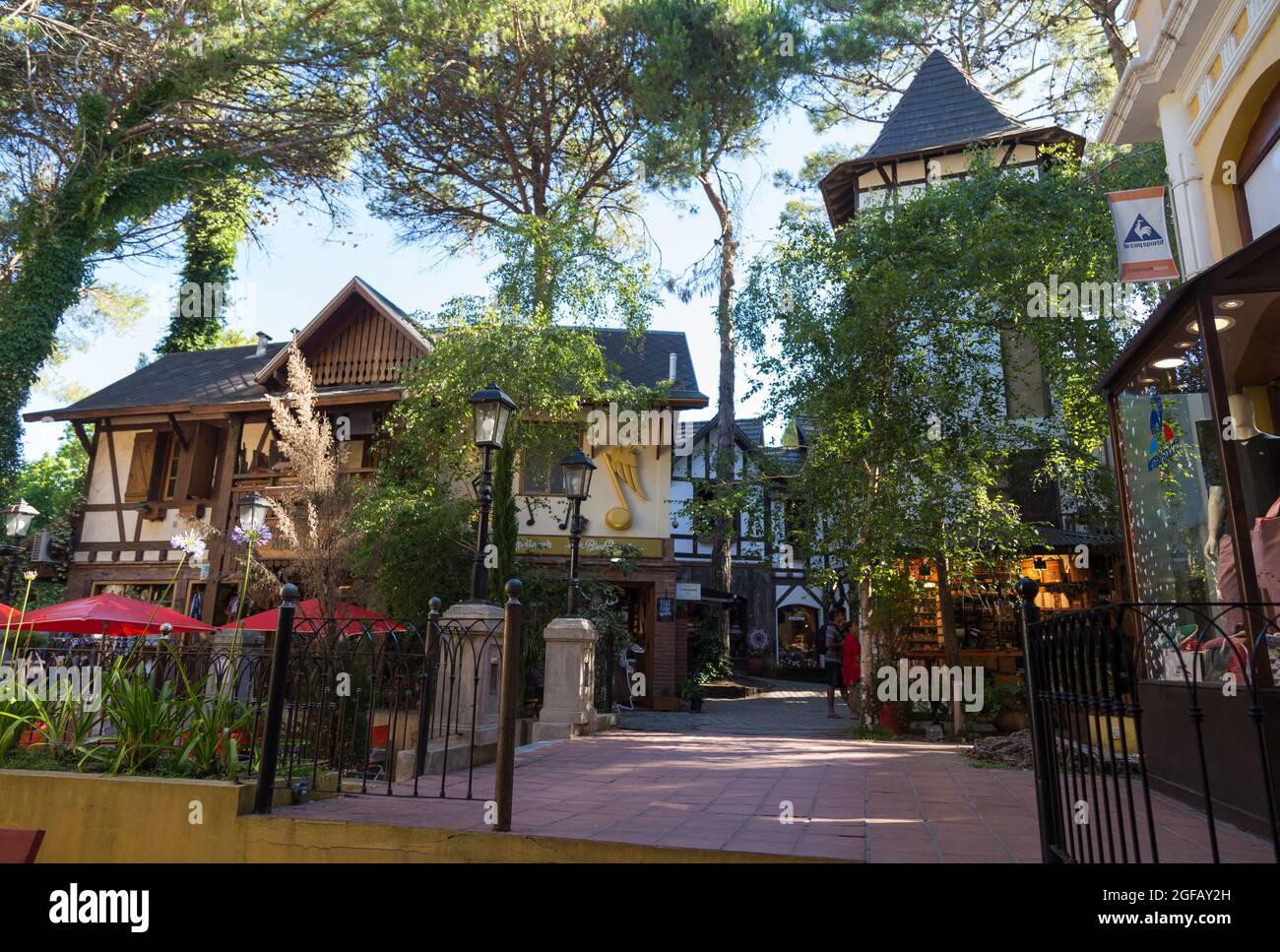 Carilo city downtown. A beautiful little town near the sea without ...