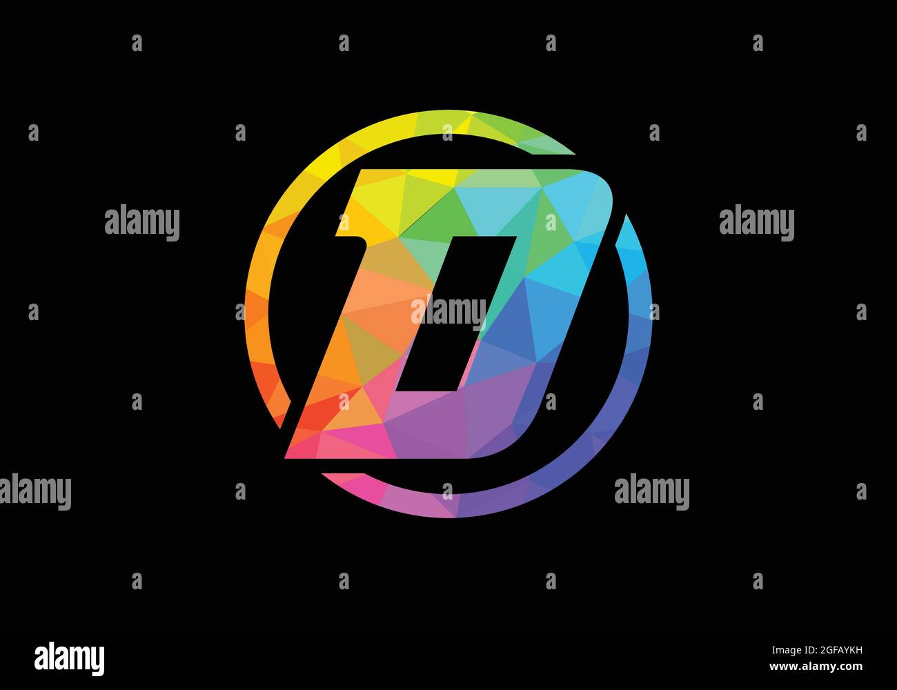 Triangle logo design letter hi-res stock photography and images - Alamy