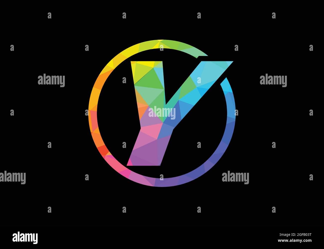 Colorful Initial letter Y logo design in a circle. Modern logo for ...