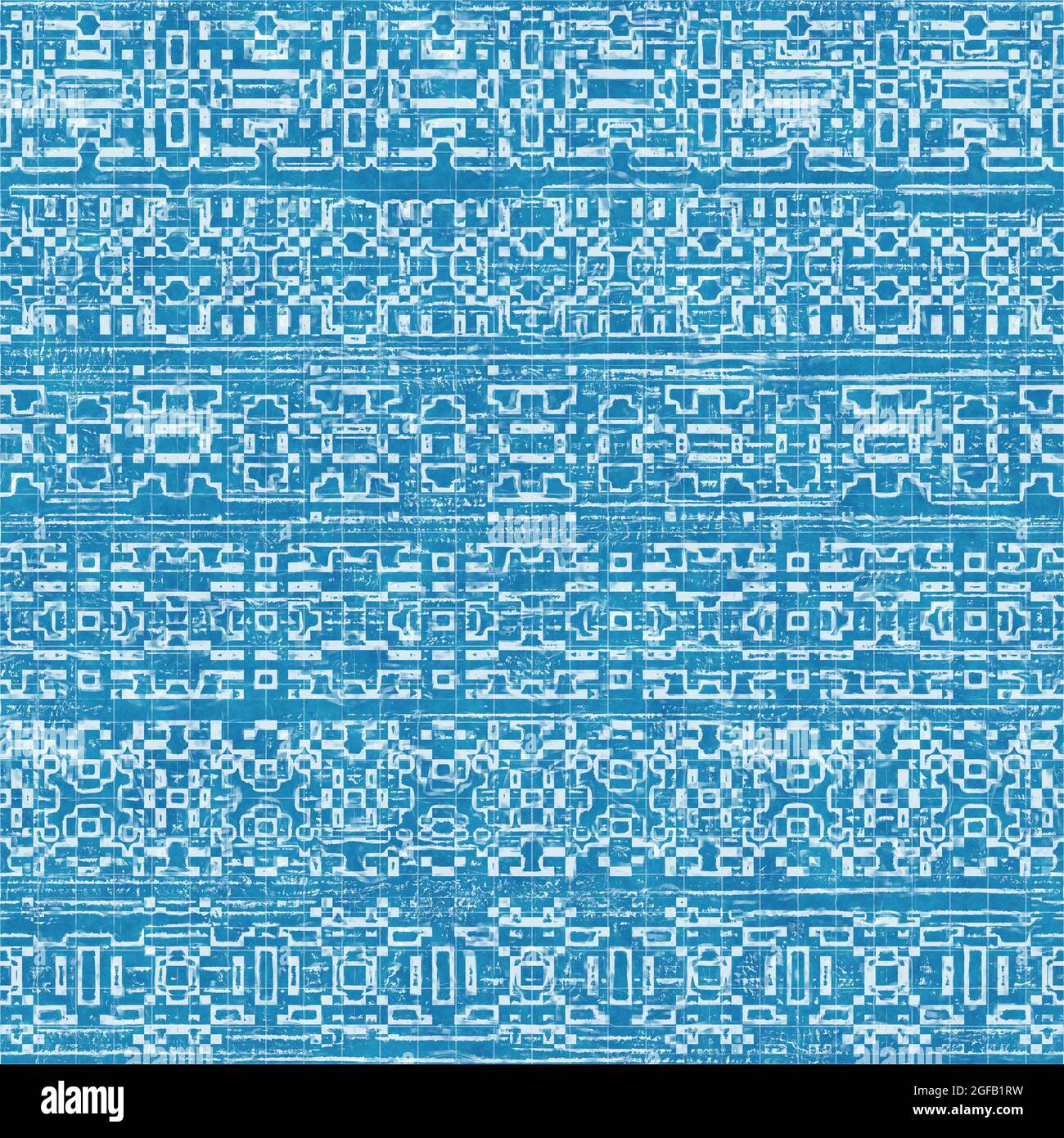 Seamless bright blue blueprint pattern for textile and print Stock ...