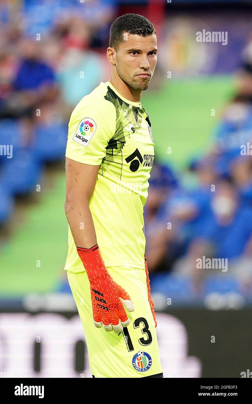 Getafe CF's David Soria during La Liga match. August 23,2021. (Photo by ...
