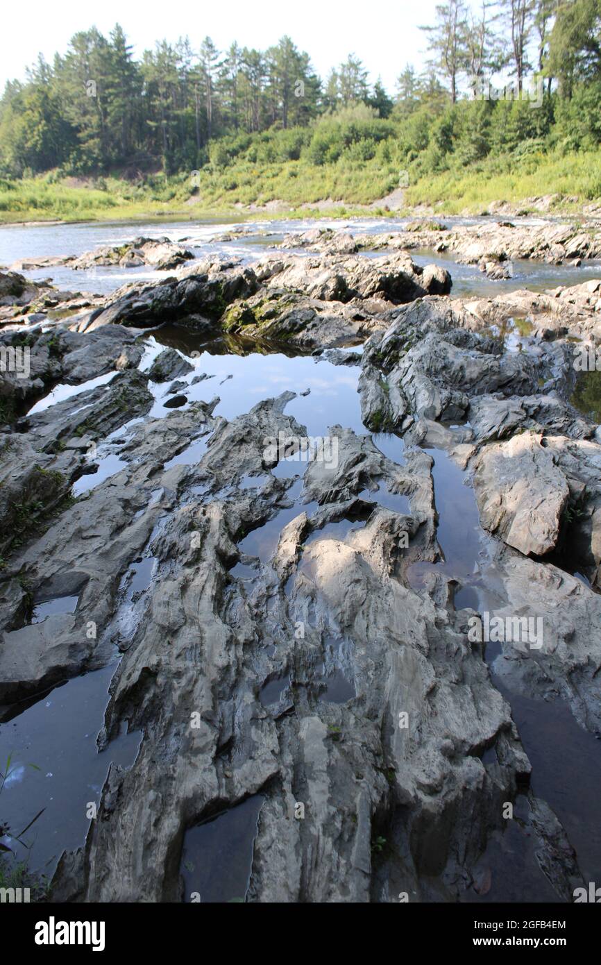 Pools of Water Between River Rocks Stock Photo - Alamy