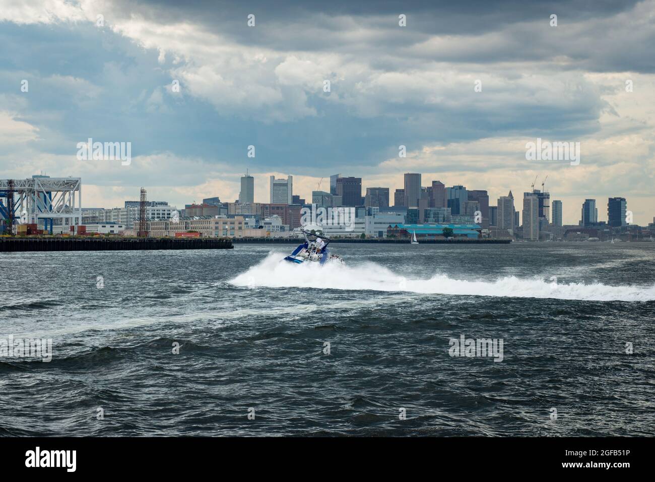 BOSTON, UNITED STATES - Jul 27, 2021: A beautiful view of the Codzilla ...