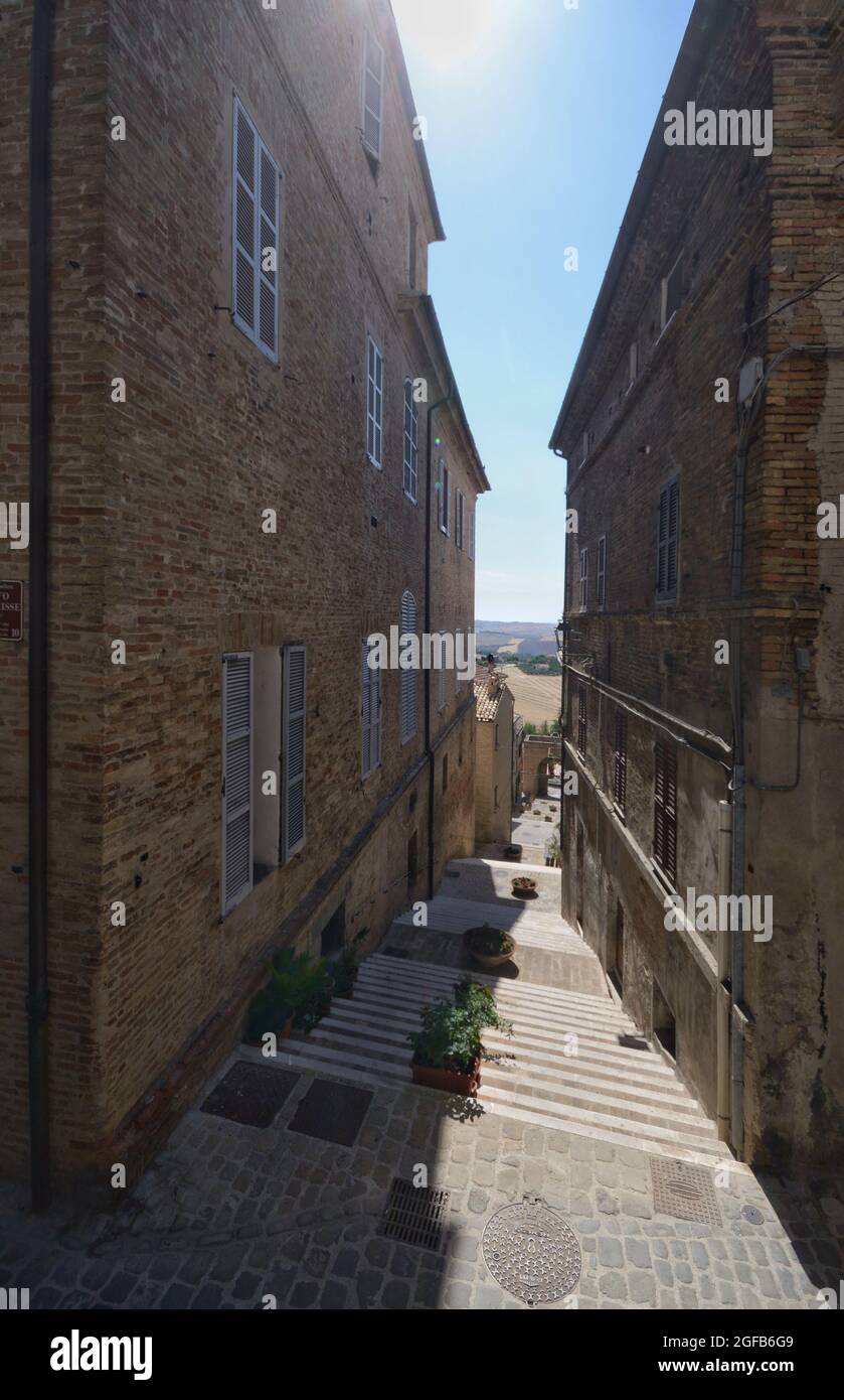 Ostra Vetere, Ancona province, Marche, Italy: historic buildings in the ...