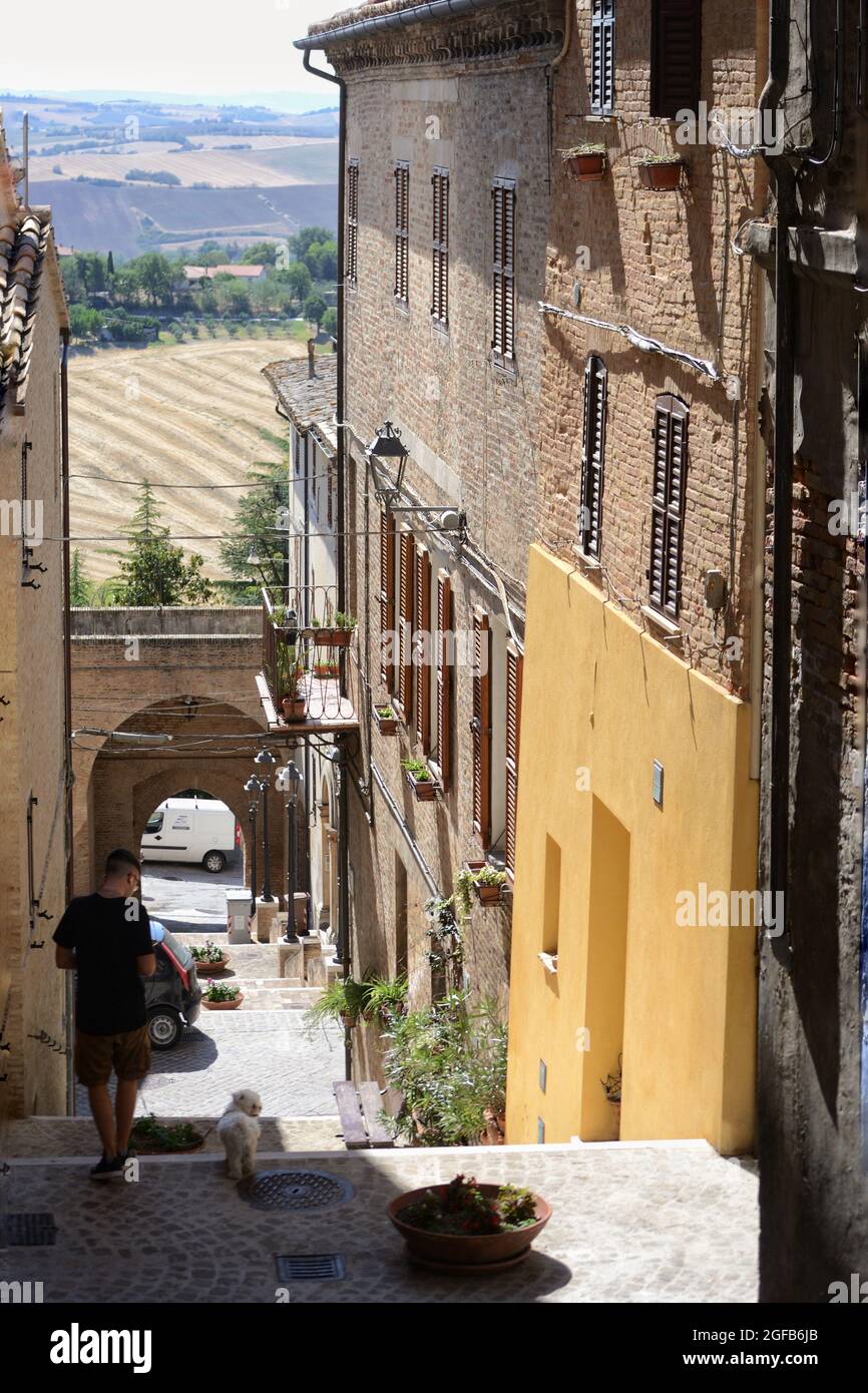 Ostra Vetere, Ancona province, Marche, Italy: historic buildings in the ...