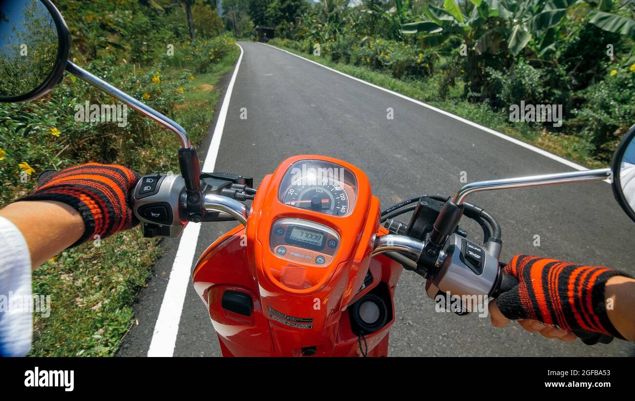 Pov scooter hi-res stock photography and images - Alamy