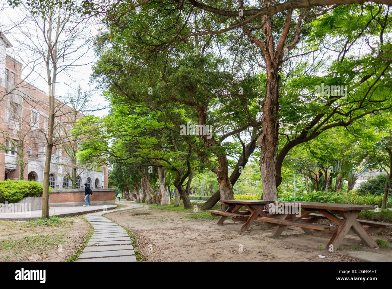Exterior view of some building of National Taiwan University at Taipei ...