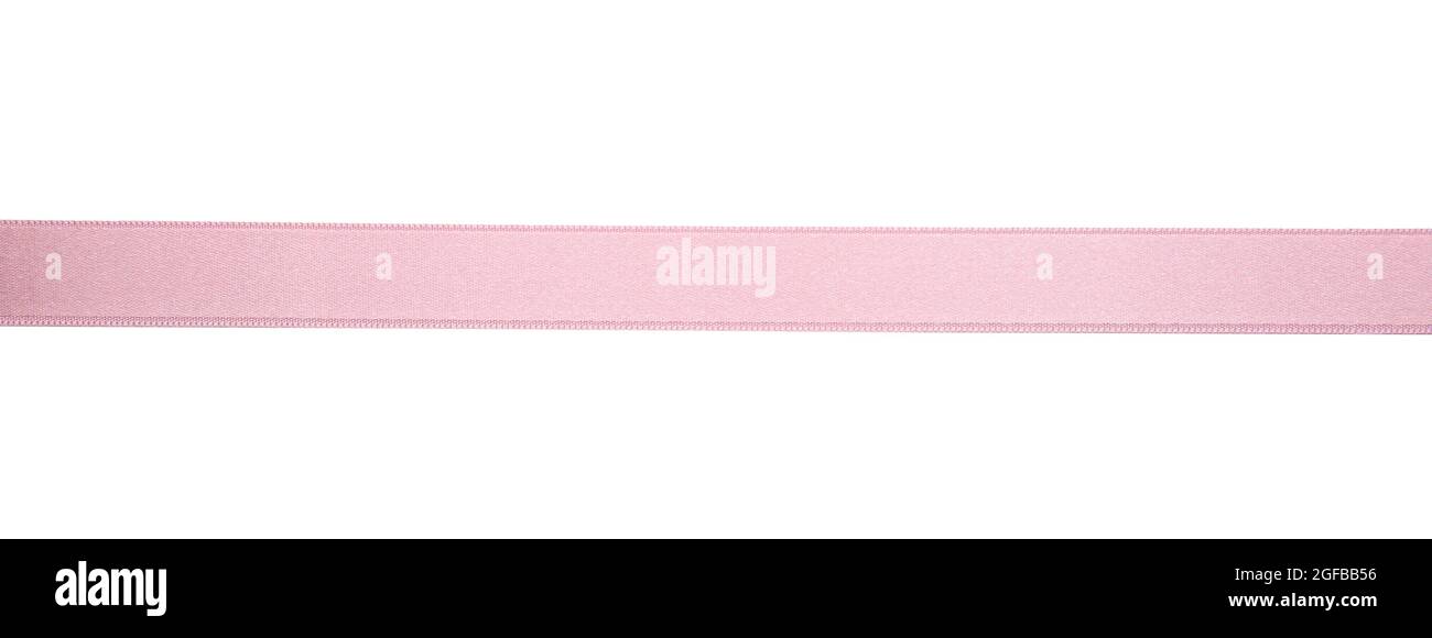 Pink ribbon on white background Stock Photo - Alamy
