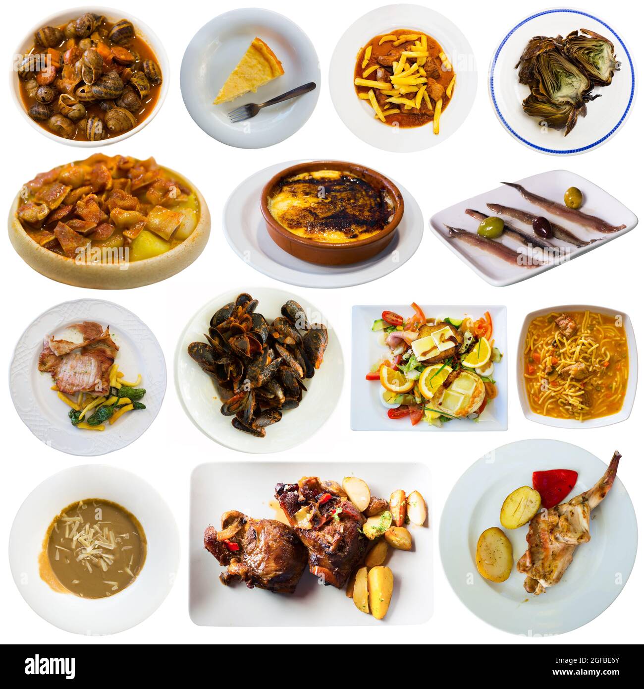 Set of various Catalonian dishes Stock Photo - Alamy