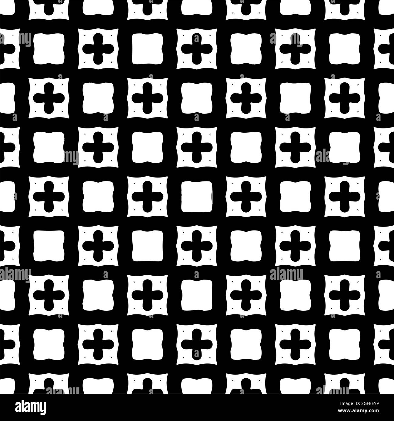 Seamless vector pattern in geometric ornamental style. Black ornament ...