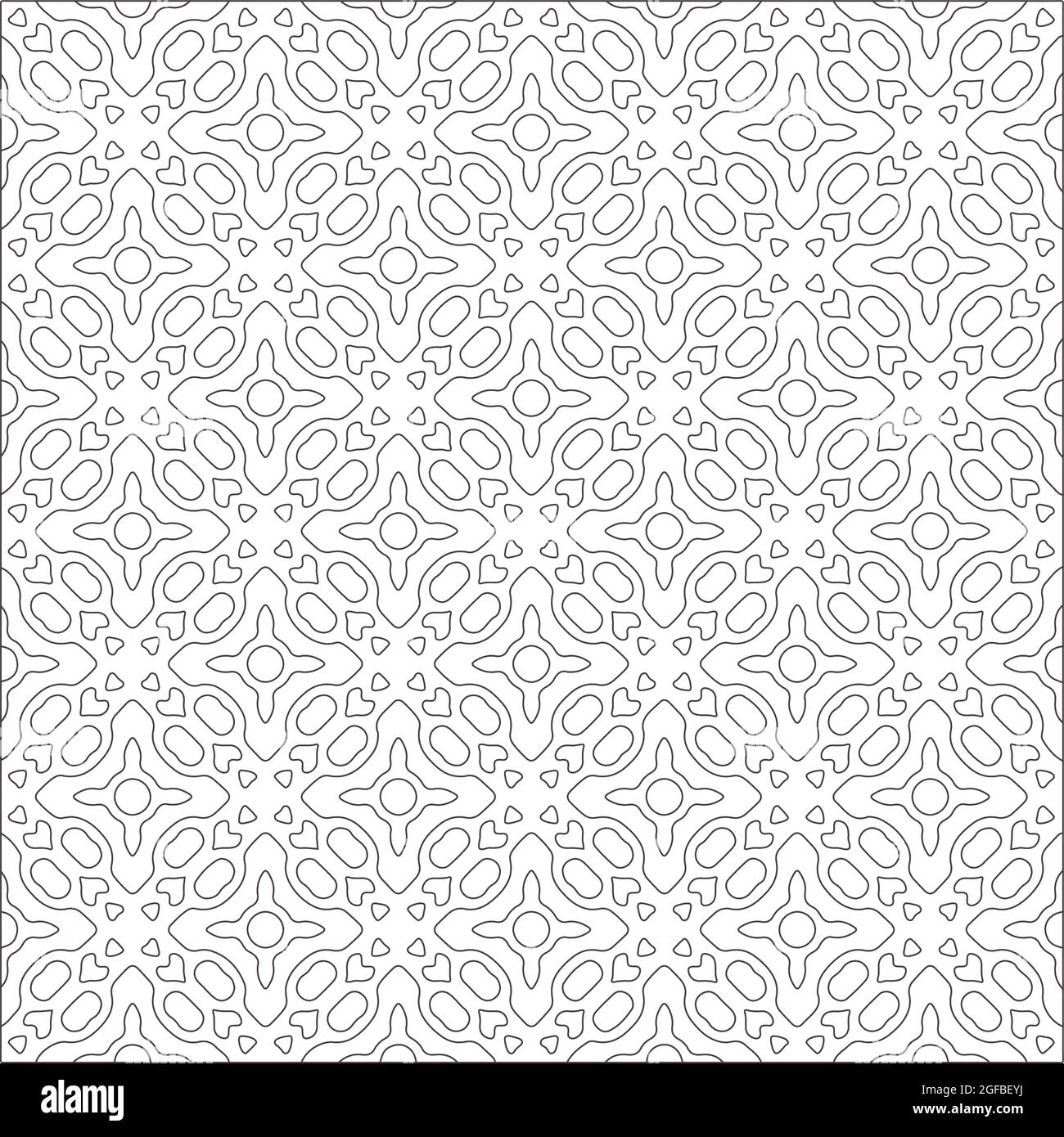Vector pattern with symmetrical elements . Repeating geometric tiles ...