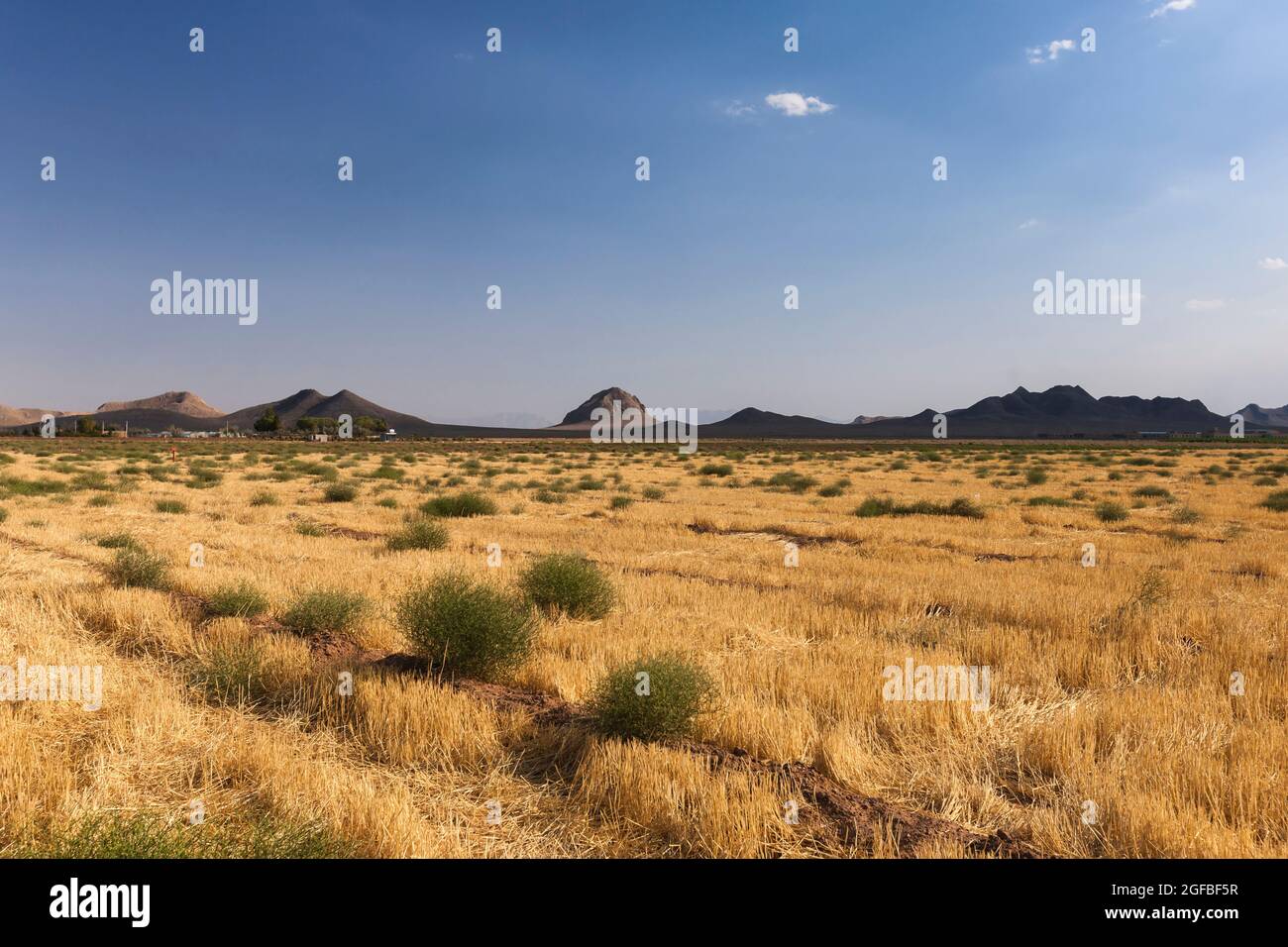 Mountains and fields of highland, northern suburb of Isfahan(Esfahan ...