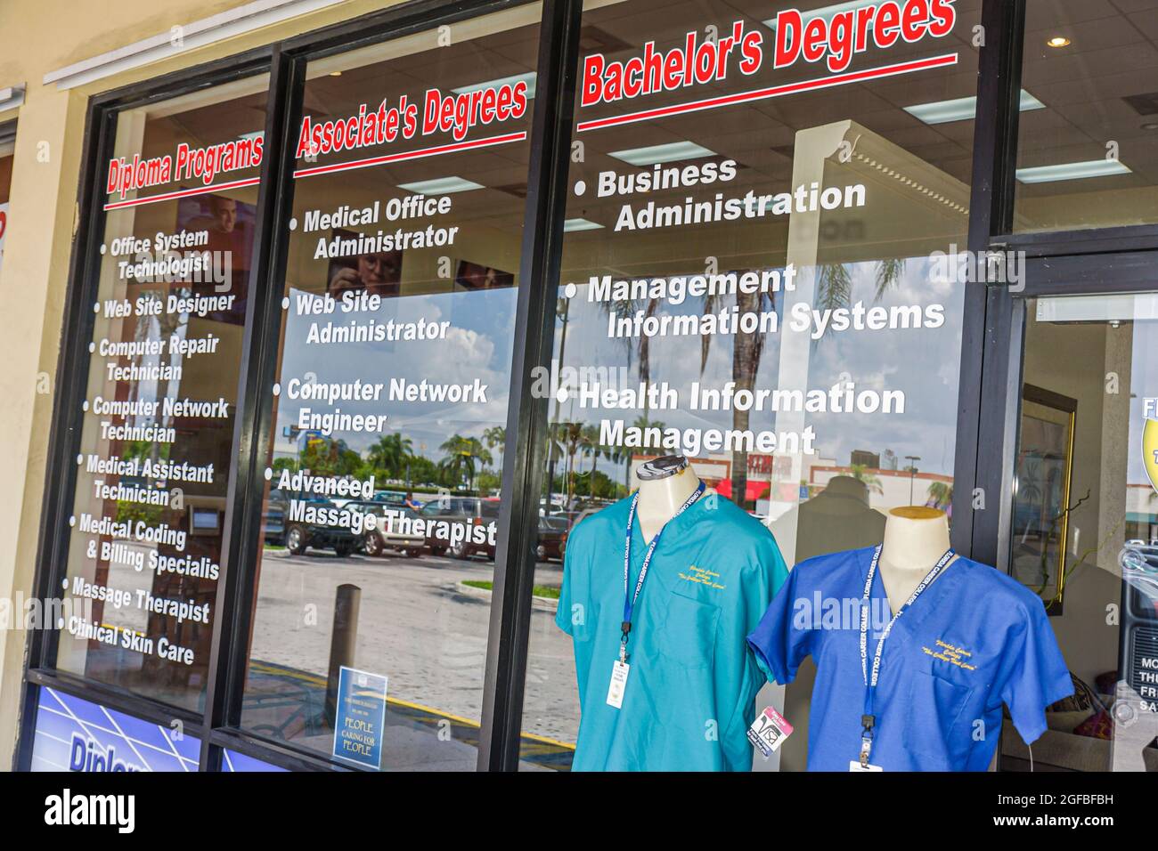Florida career college strip mall education training school entrance hi ...