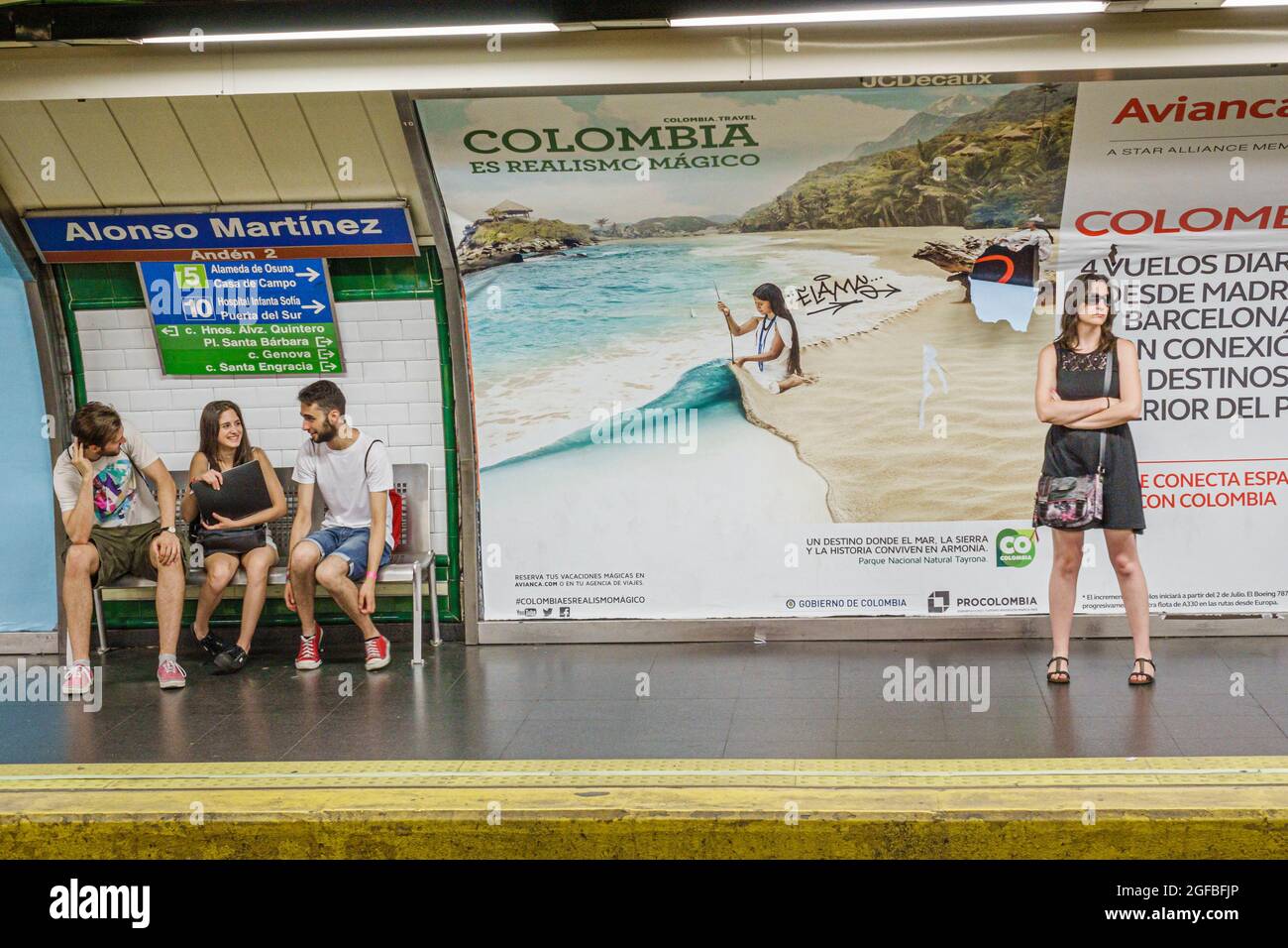 Madrid Spain,Hispanic Chamberi,Alonzo Martinez Metro Station subway ...