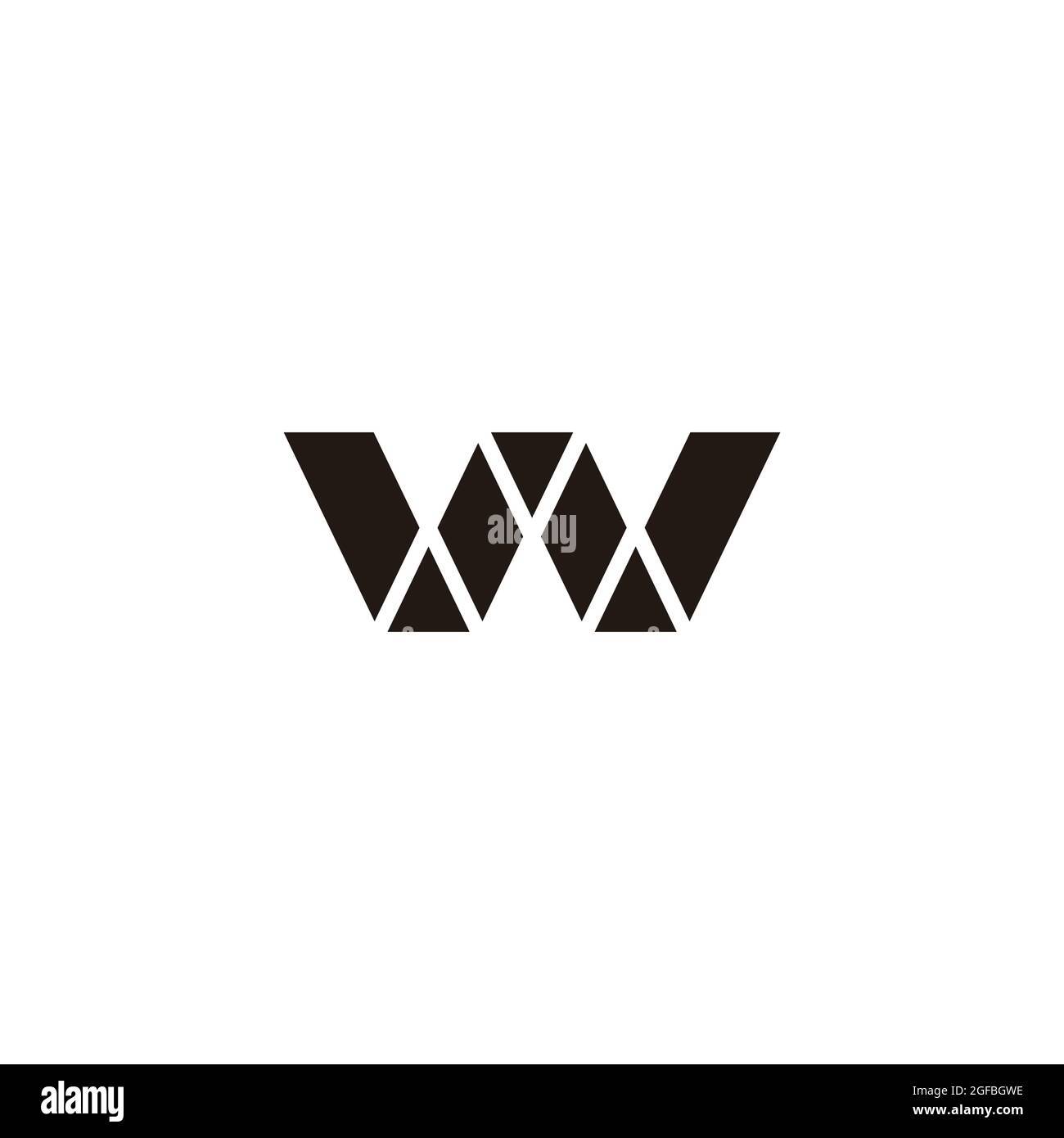 letter w triangles geometric simple logo vector Stock Vector Image ...