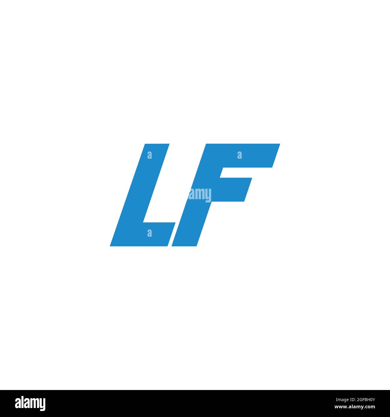 simple letter lf simple geometric line logo vector Stock Vector Image ...