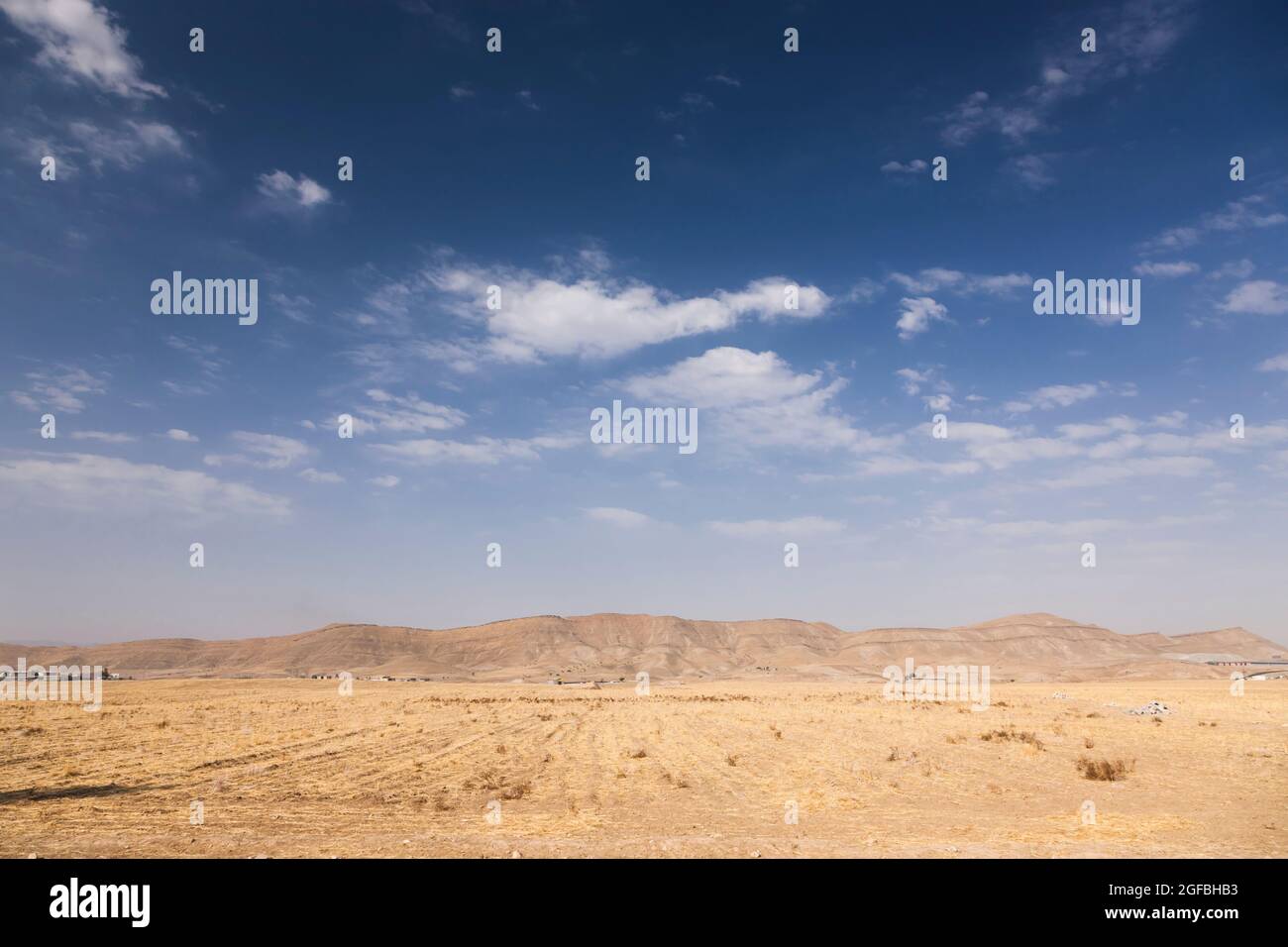 Agricultural field of highland in Zagros mountains, Dehdasht ...