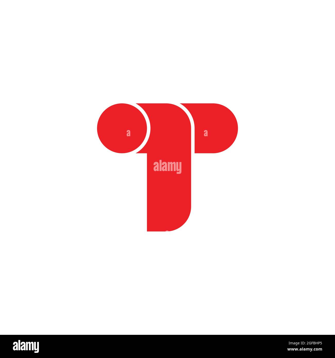 letter t red dot geometric simple logo vector Stock Vector Image & Art ...