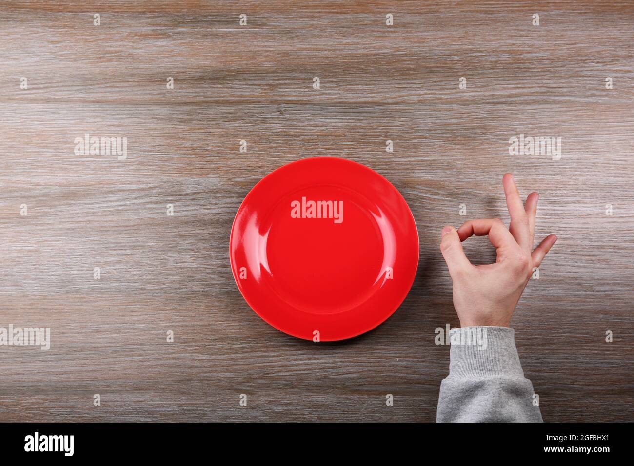 Man making gesture OK. Hunger concept Stock Photo - Alamy