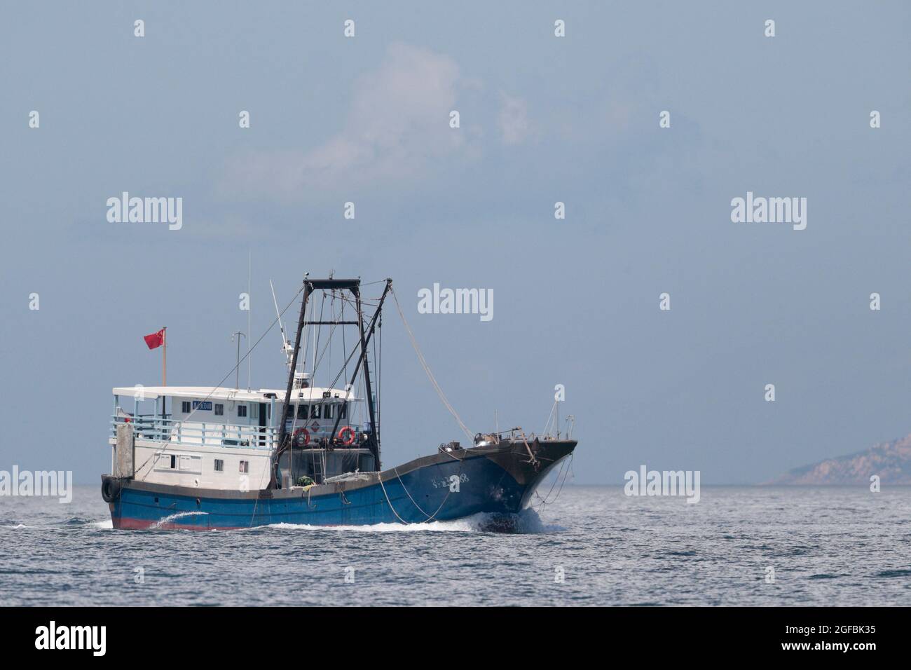 Chinese Trawler, Hong Kong southern waters, South China Sea, south of ...