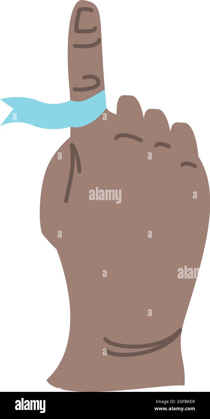 finger with ribbon Stock Vector Image & Art - Alamy