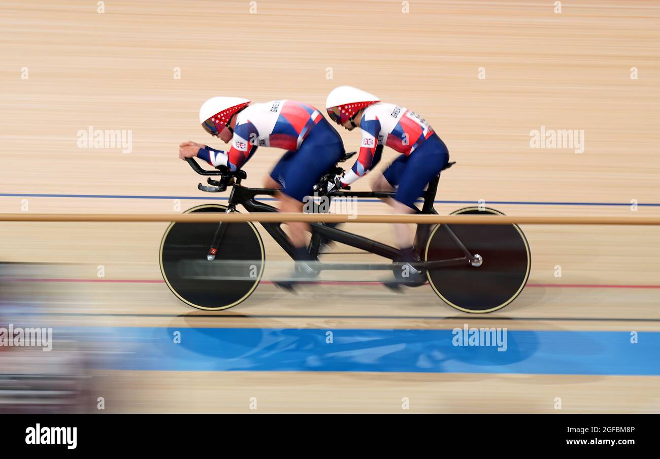 Great Britain's Neil Fachie and pilot Matthew Rotherham in action in ...