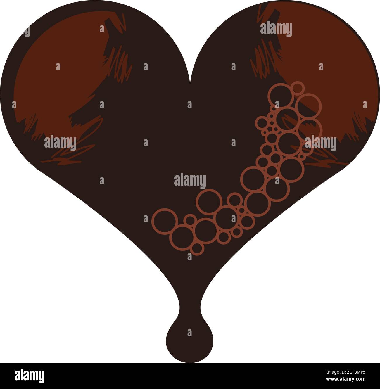 heart shaped coffee liquid Stock Vector Image & Art - Alamy