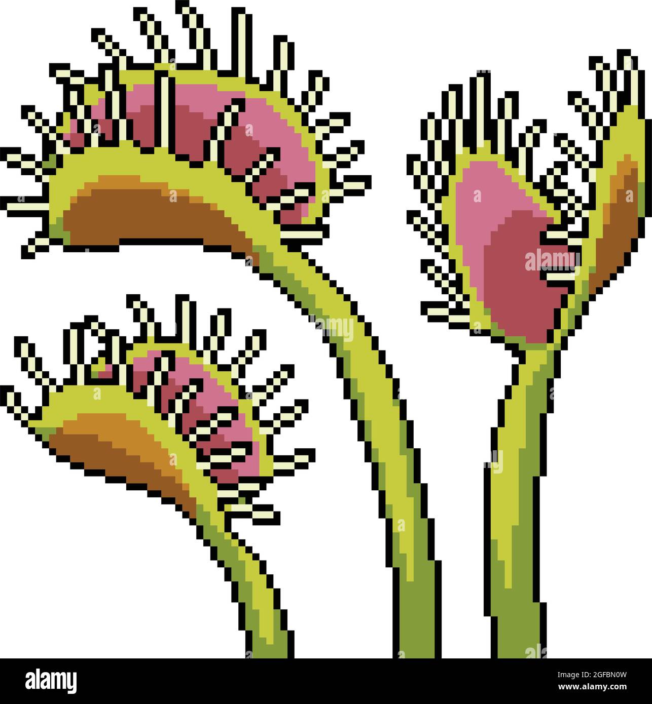 pixel art of insect eating plant Stock Vector Image & Art - Alamy