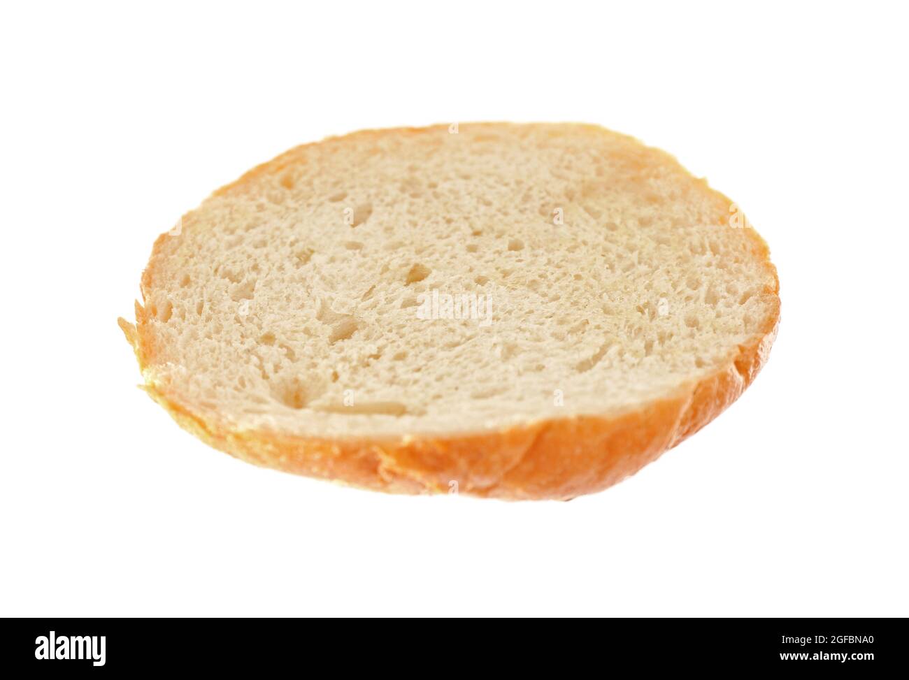 Sliced burger bun on white background Stock Photo - Alamy