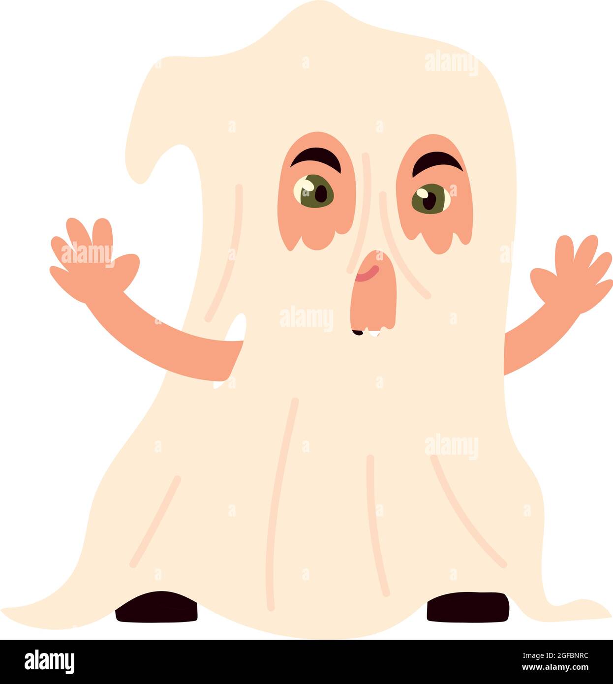 kid in costume ghost Stock Vector Image & Art - Alamy