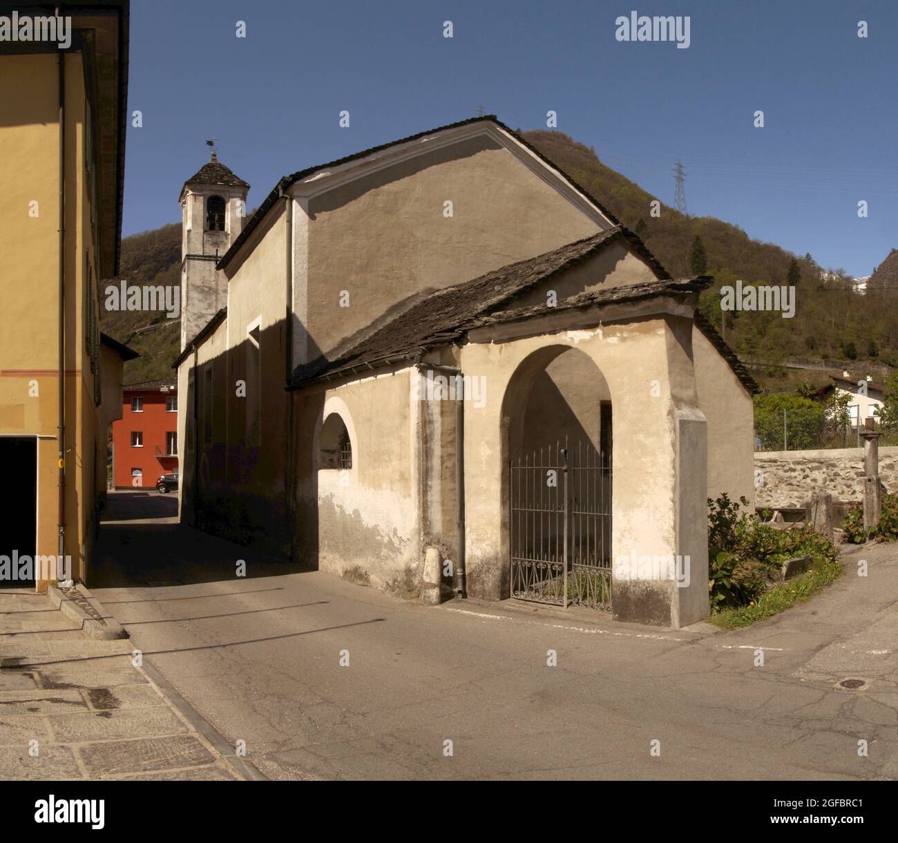 Chapel in the Italian part of the Swiss canton of Grisons Stock Photo ...