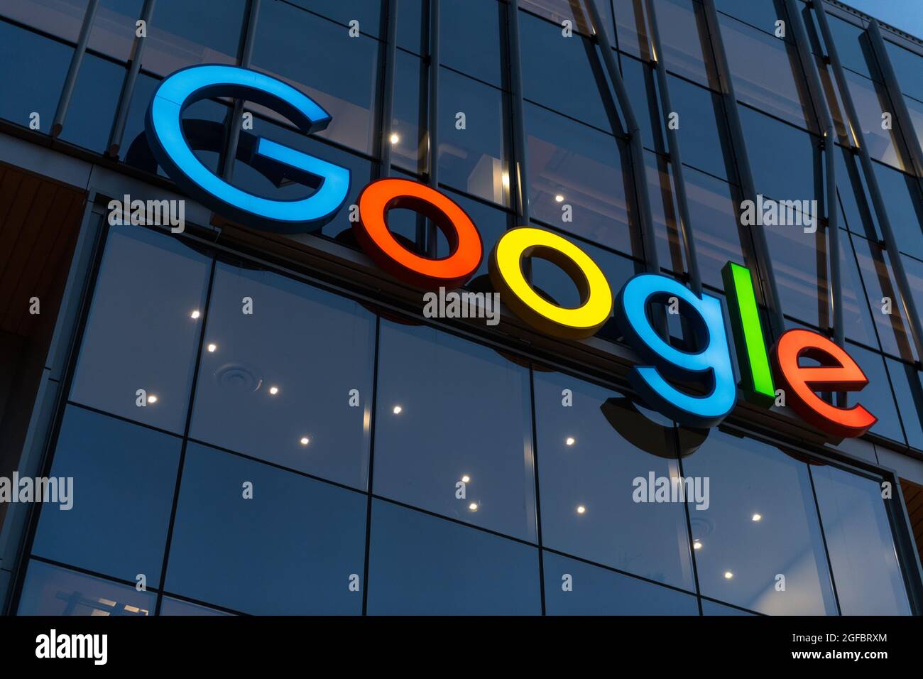 Seattle, USA. 24 Aug, 2021. The Google technology Headquarters in South ...