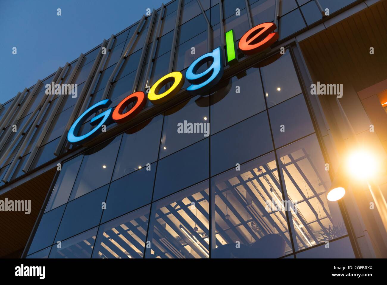 Google logo in glass hi-res stock photography and images - Alamy